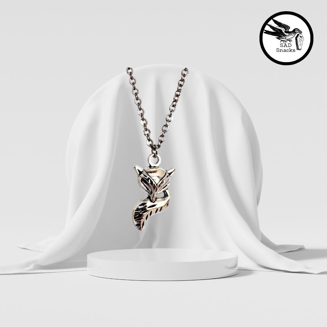Silver Fox Charm Necklace